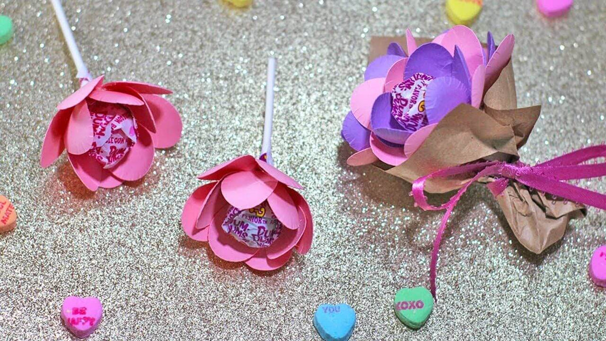 DIY: Tissue Paper Flower Lollipop Bouquet – Candy Store For Me